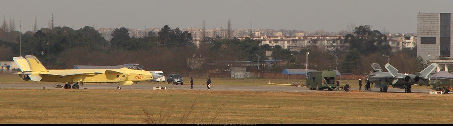 No. 2101 J-20 fighter and its prototype appear together