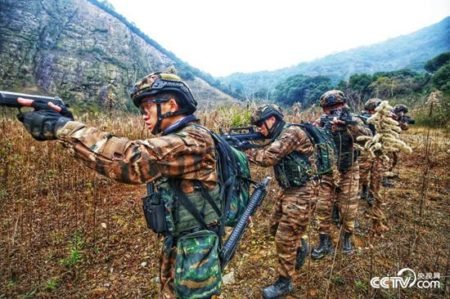 Chinese armed police equipped with homemade CS/LS7 submachine gun