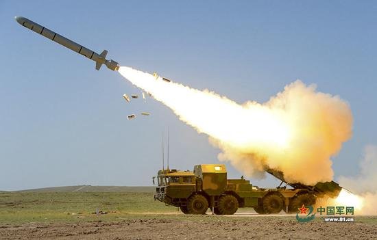 CJ-10 cruise missile blows through building