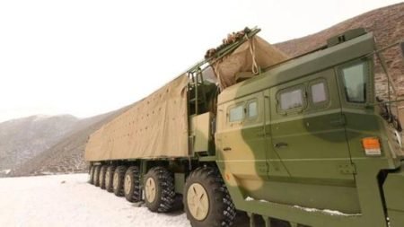 DF-31AG ballistic missiles stationed on Qinghai-Tibet Plateau