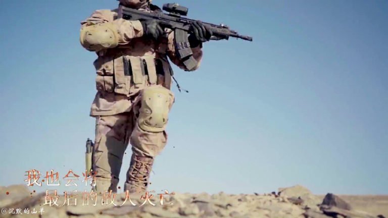 Chinese airborne troops train with QBZ-191 rifles