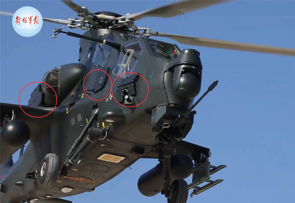 WZ-10 and Z-9WA gunships drill cross-sea assault on island